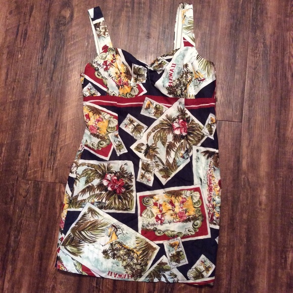 Nanette Lepore | Dresses | Vintage Nanette Lenore Hawaiian Print Dress ...